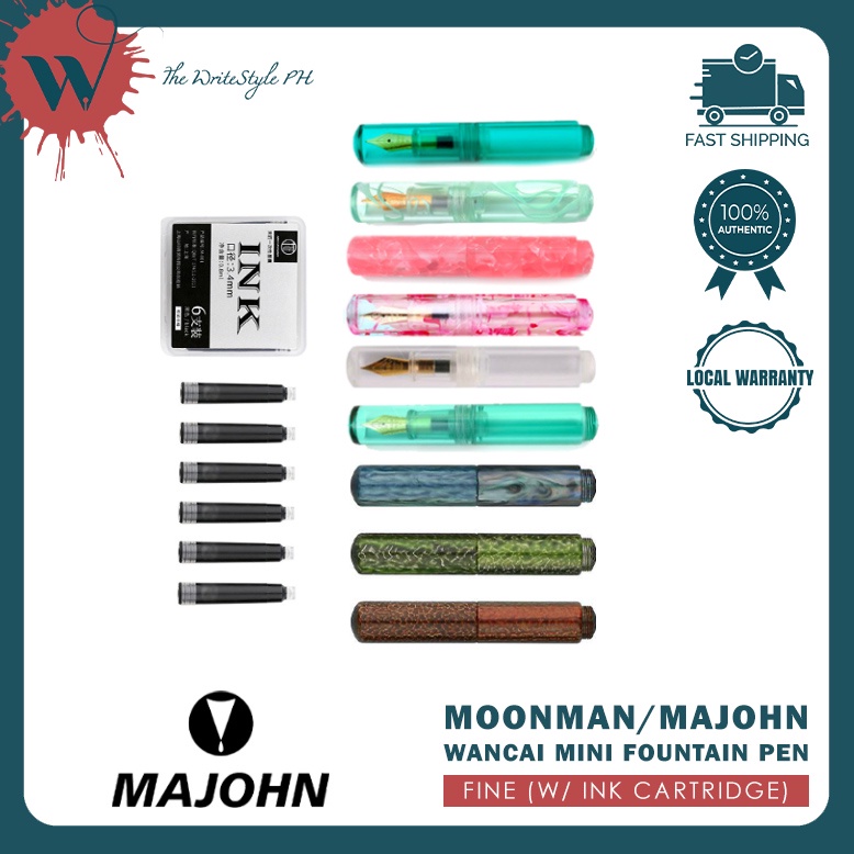 Moonman/Majohn Wancai Mini Fountain Pen with Ink Cartridge | Shopee ...