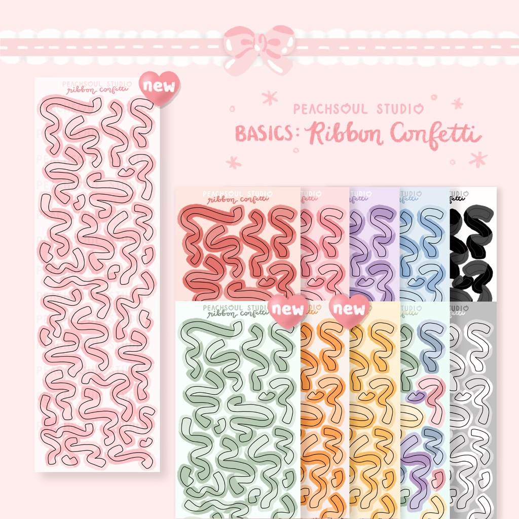 PSS Basics Ribbon Confetti Polco Deco Glitter + Holo Vinyl Sticker ...
