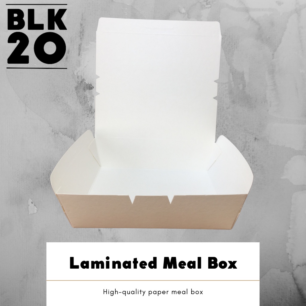Laminated Paper Meal box (Cream) | Shopee Philippines
