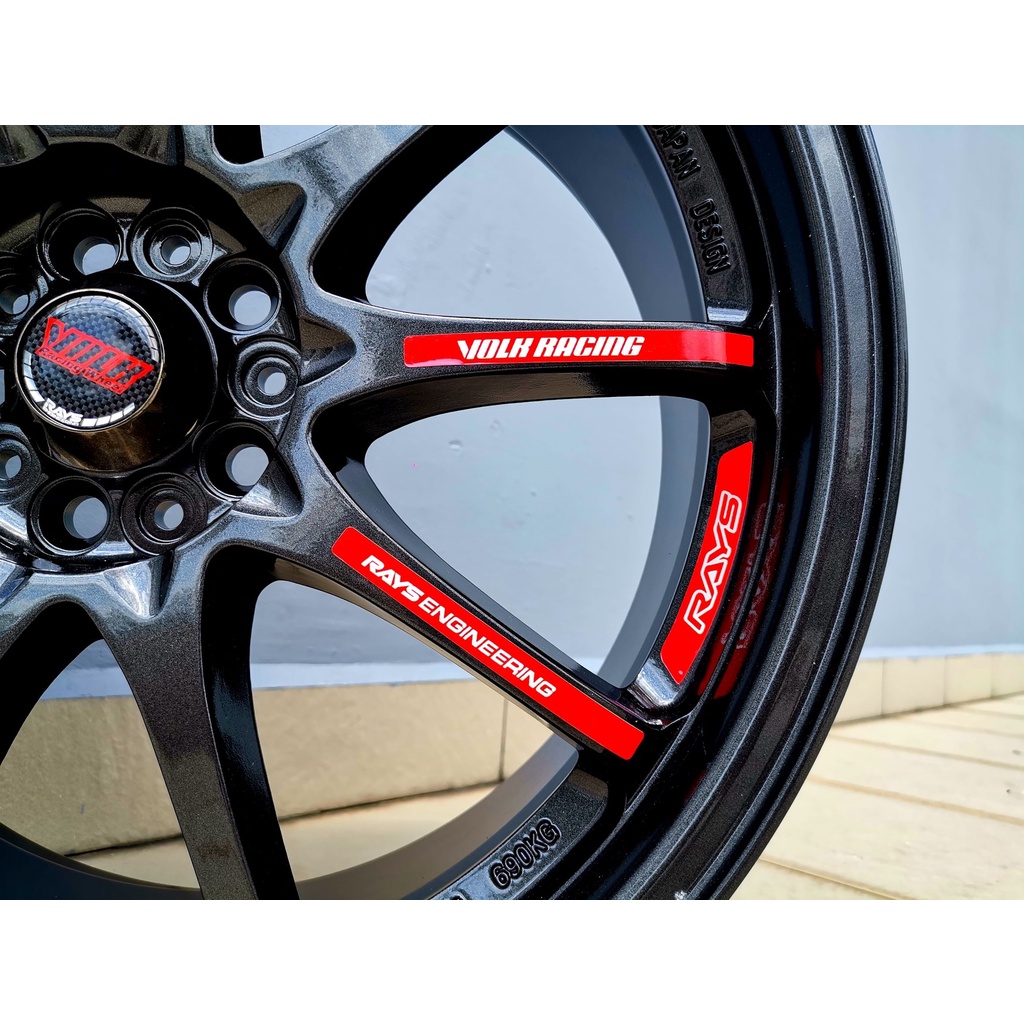 Rim Sticker Ce28 CR II Volk Racing Sticker Rays Engineering Myvi Wira ...