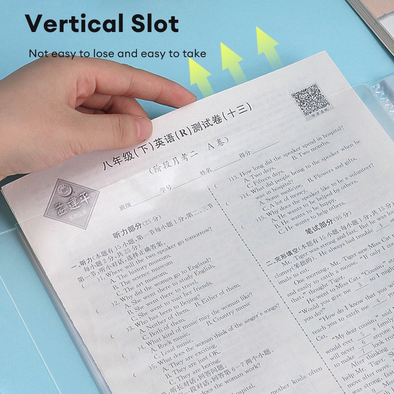 Deli File Folder Documents Pouch Information Booklet Pouch 60 pages A4 ...