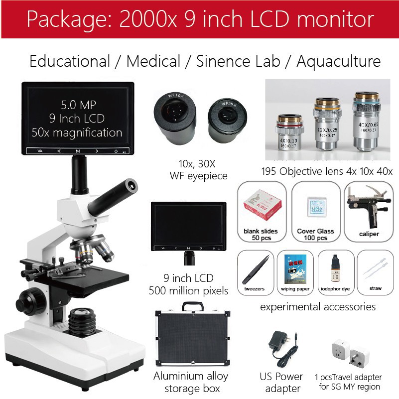 Geefuntech Professional Biological Microscope High-Magnification High ...