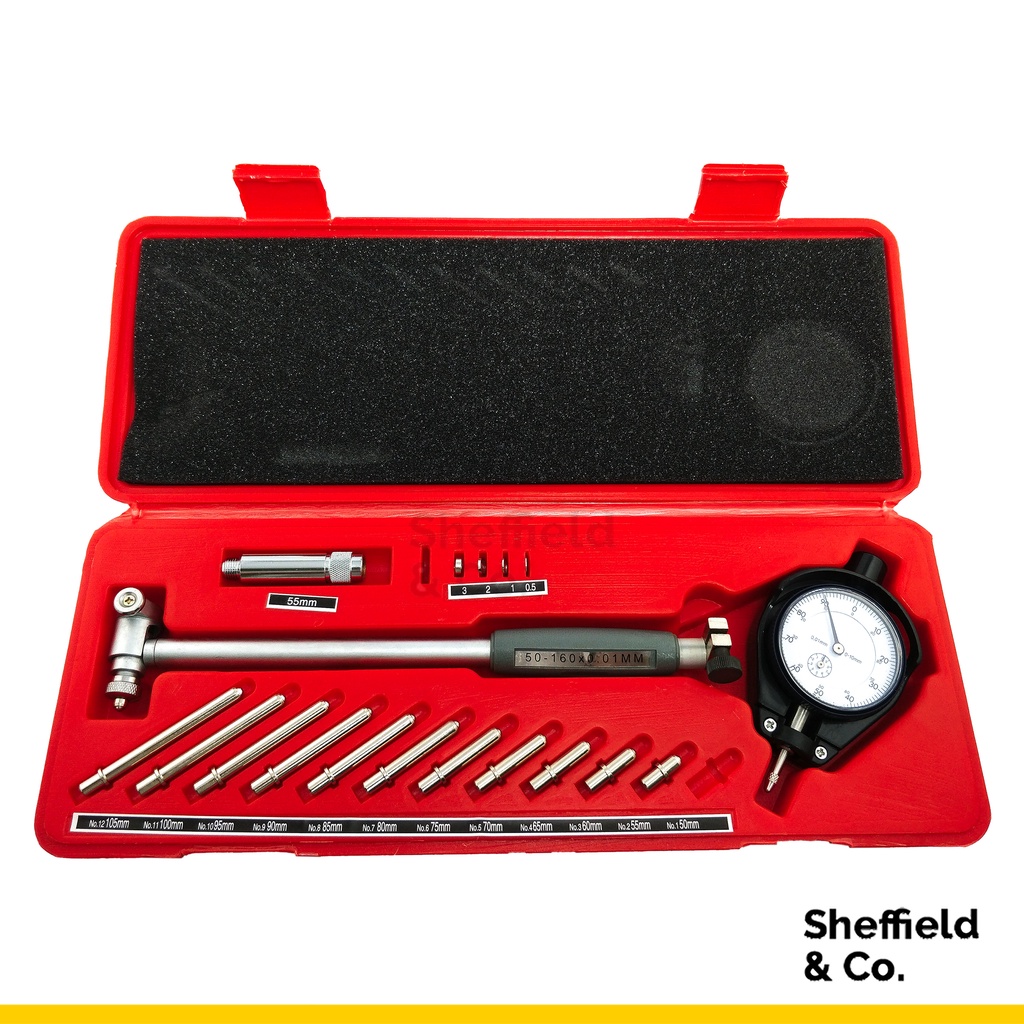 Sheffield Internal Dial Indicator (Bore Gauge), 50-160mm x 0.01mm ...