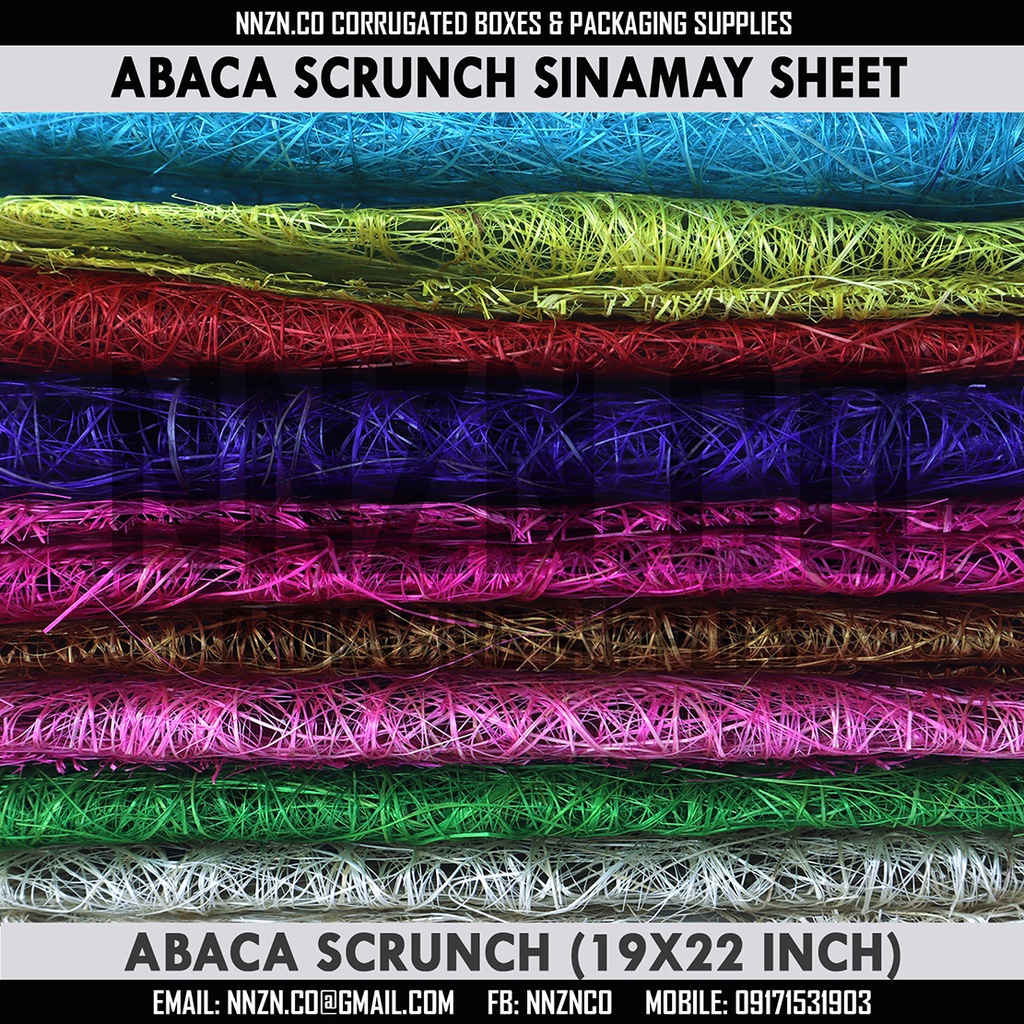 NNZN Abaca Scrunch Mat Sinamay Fabric Sheet Wrapper Gift Packaging Arts ...