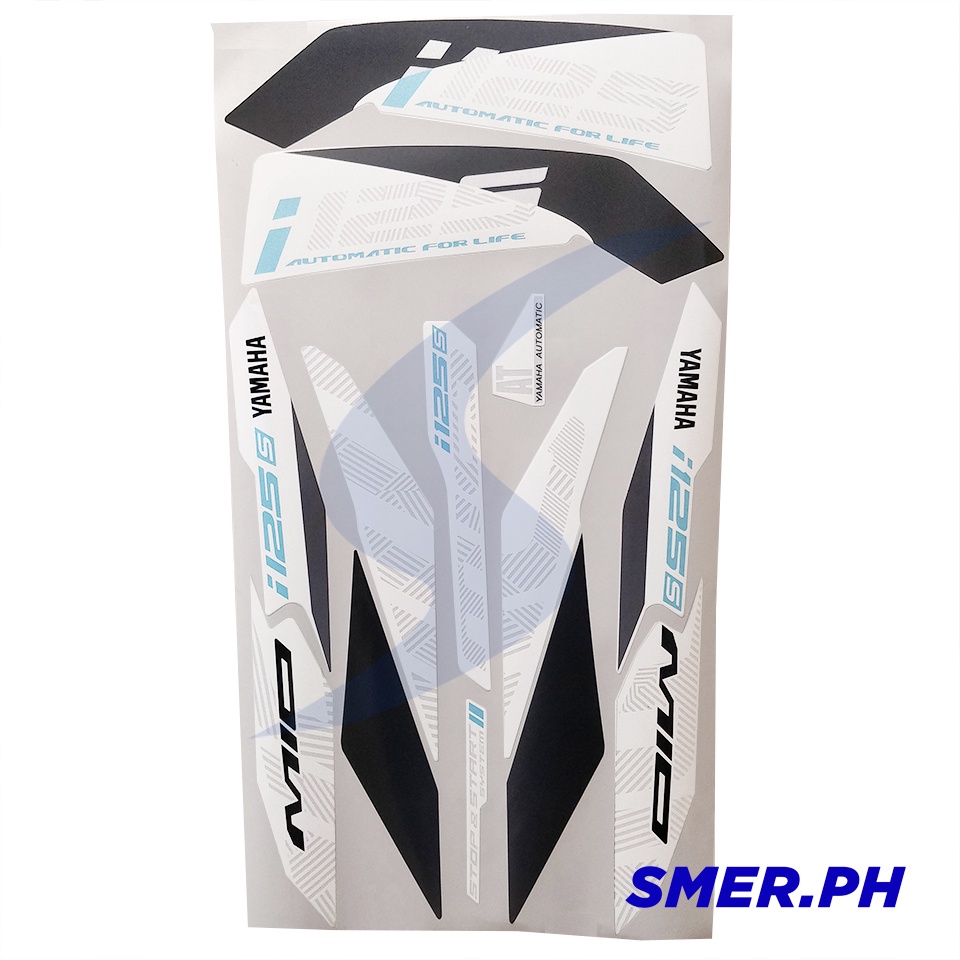 Motorcycle Decal Yamaha Mio i125s 2019 White Reflectorize High Quality ...
