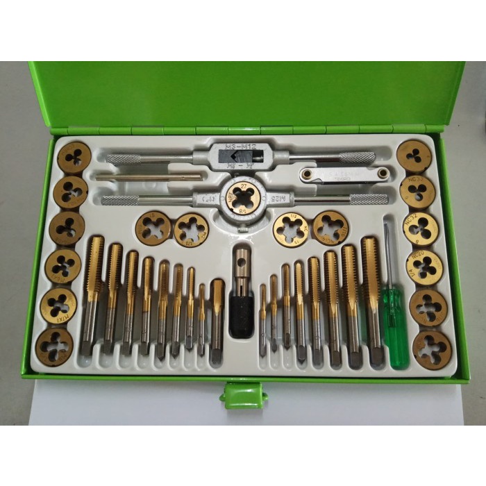 Tekiro Tap and Dies Set 40pcs - Tool and Tap Thread Bolt Senai Original | Shopee Philippines