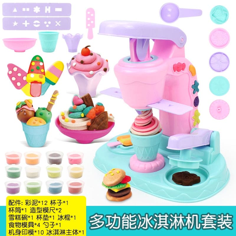 Ice Cream Clay Machine Colorful kids DIY Toys Educational Polymer ...