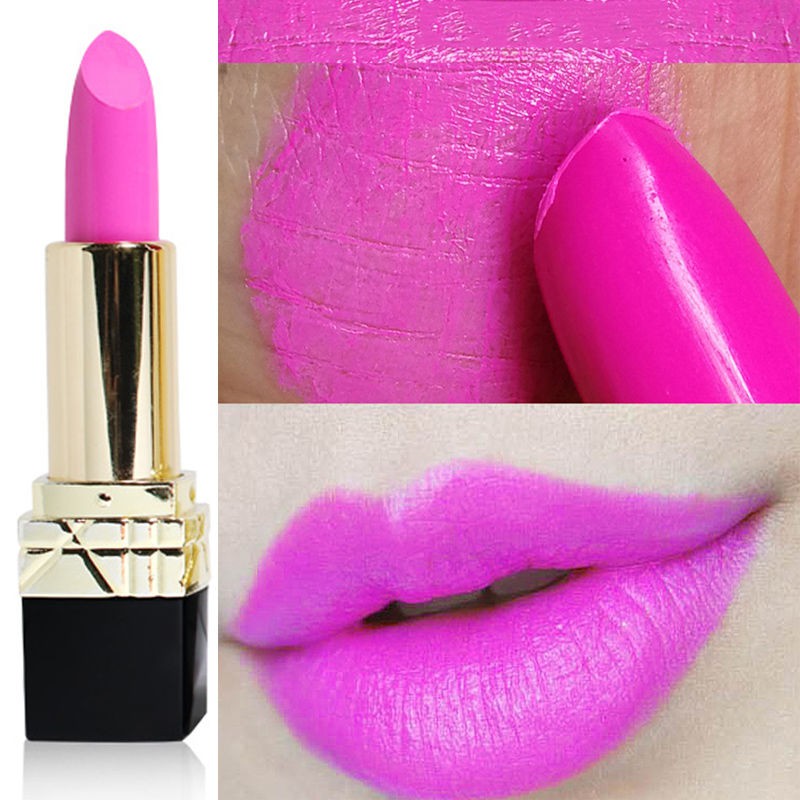 Trendy new death Barbie pink lipstick does not fade, waterproof student ...