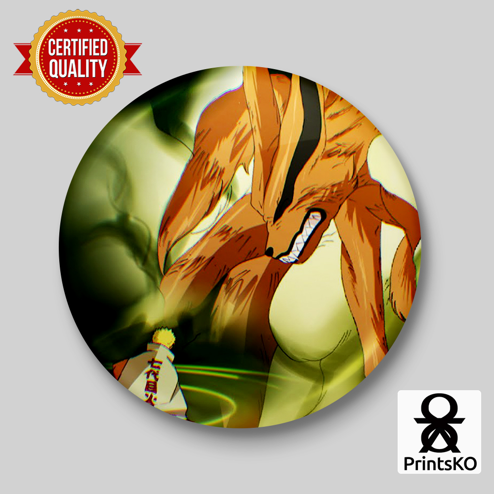 Naruto Badge or Button Pin - Kurama and Naruto Design | Shopee Philippines