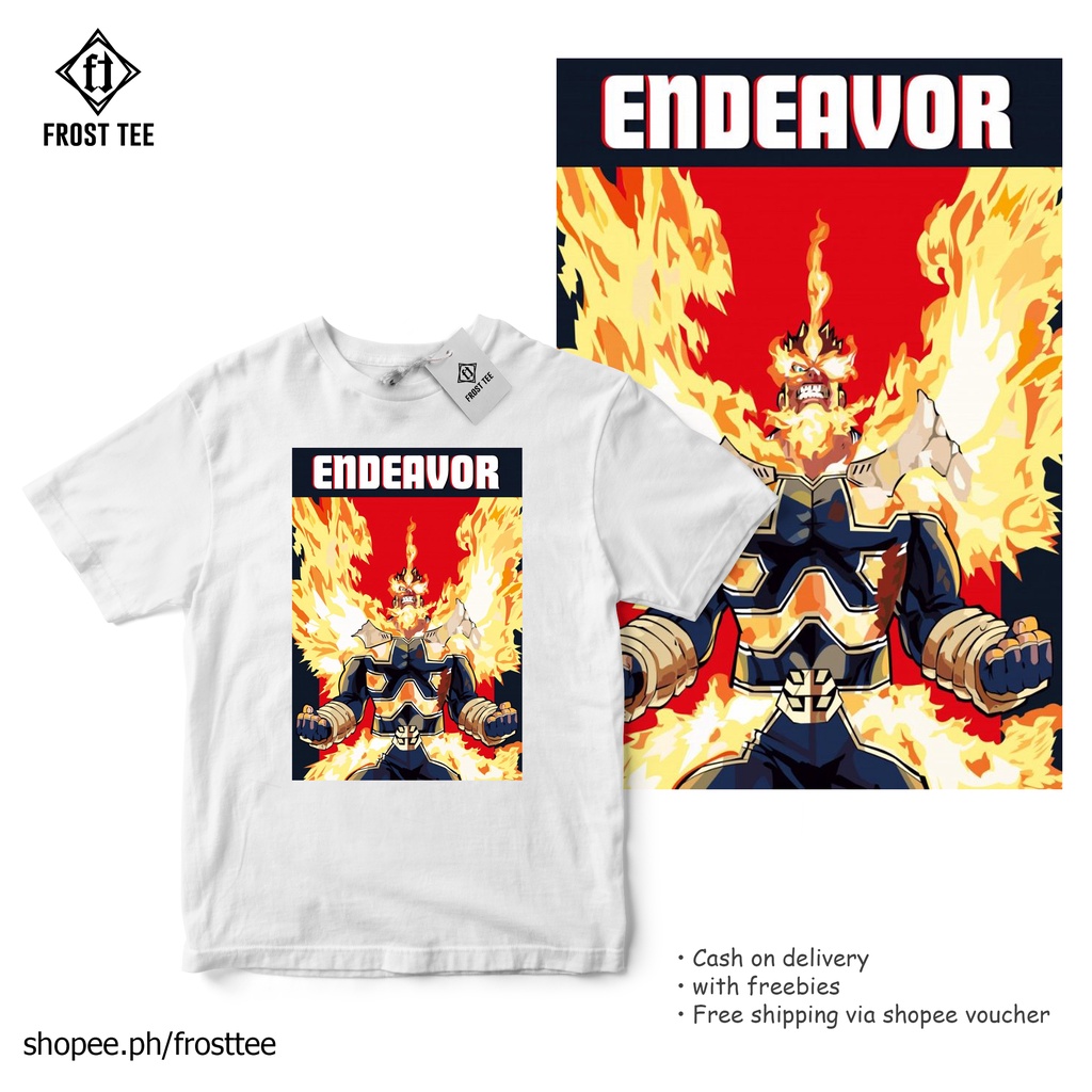 MY HERO ACADEMIA - ENDEAVOR ANIME Shirt | FROST TEE | Shopee Philippines