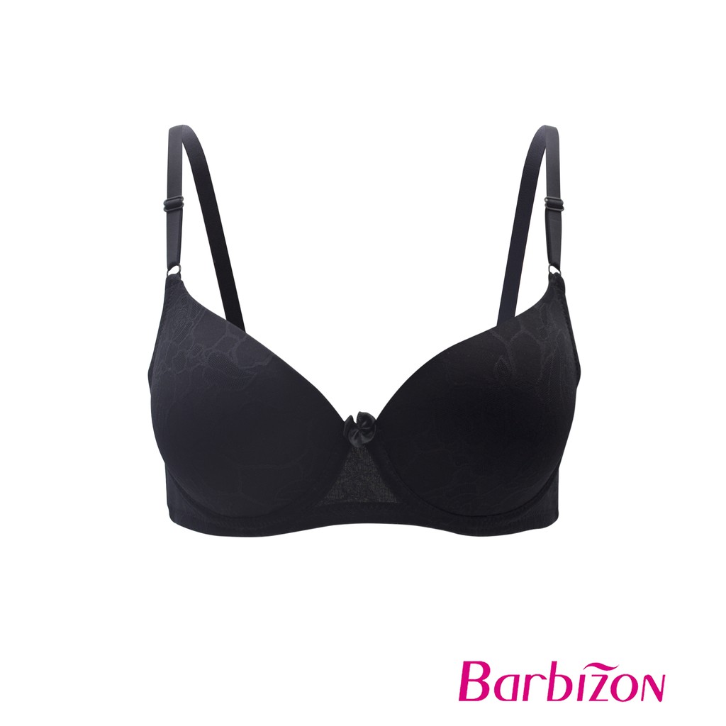Barbizon Black Underwire Full Cup Padded Bra w/ Adjustable Straps Women ...