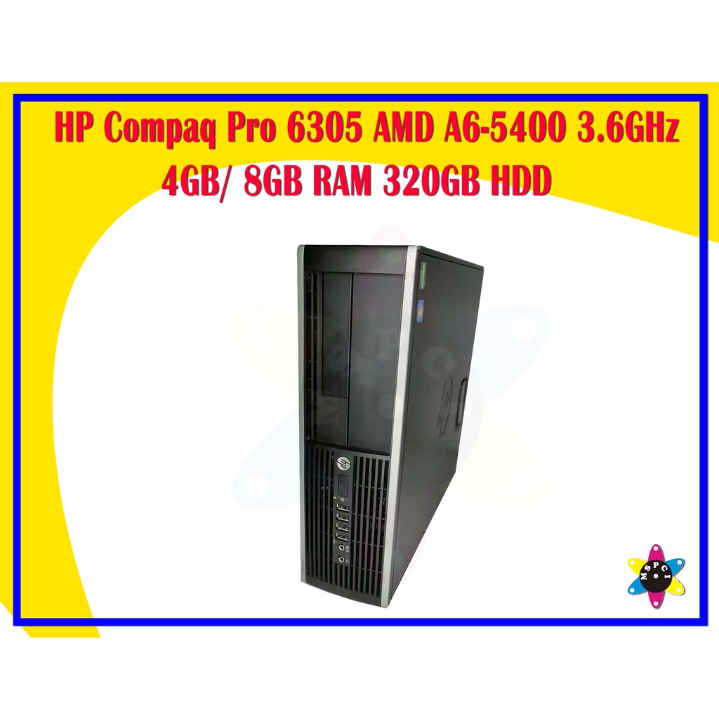 Computer Desktop HP Compaq Pro 6305 AMD A6-5400 3.6GHz 4GB / 8GB RAM ...