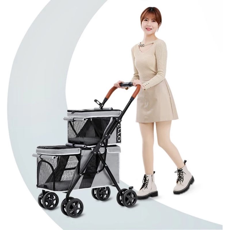 Pet Double Deck Stroller | Shopee Philippines
