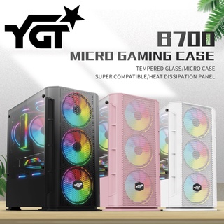 YGT B-700 Series CASE Tempered Glass Gaming PC/ Desktop Case M-ATX ...