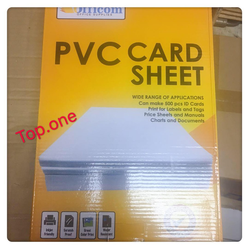 officom pvc(50sheets)A4 printing sheet for ID making | Shopee Philippines