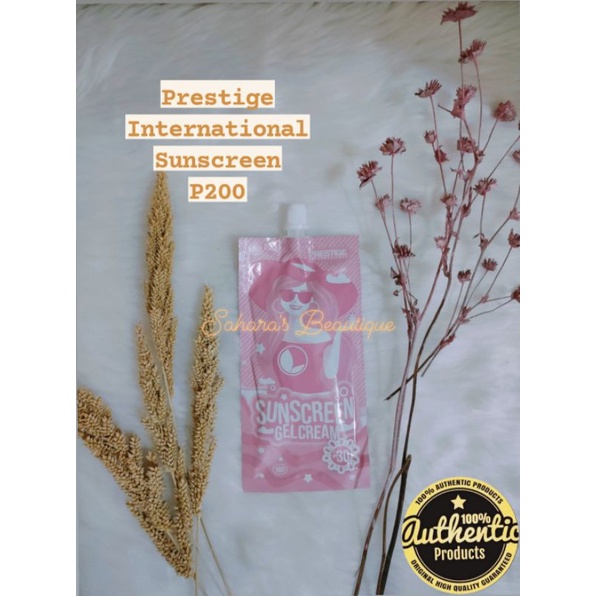 AUTHENTIC PRESTIGE SUNSCREEN GEL CREAM 50G | Shopee Philippines