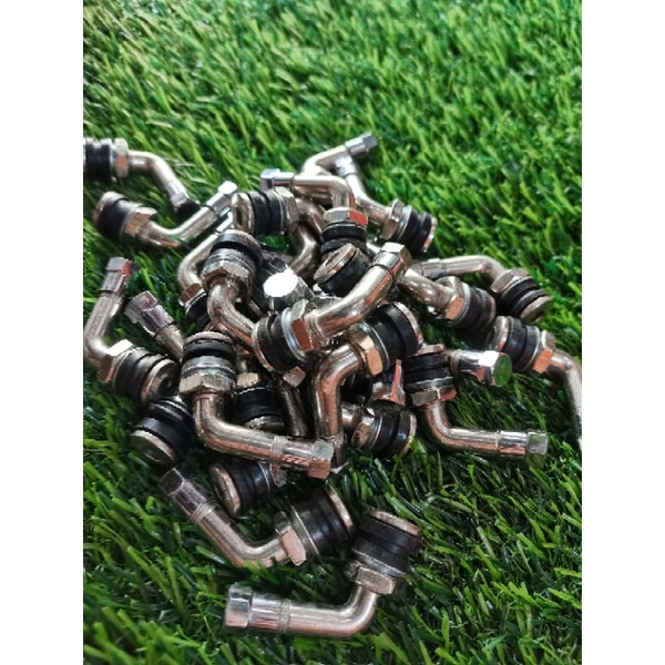 Curved Tubeless Pito Stainless (Tire Valve) | Shopee Philippines