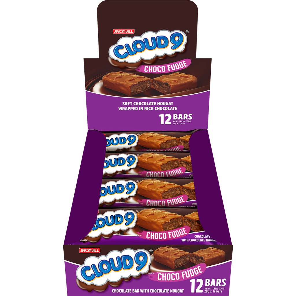 Jack 'n Jill Cloud 9 Choco Fudge Bars 28g Pack of 12 | Shopee Philippines