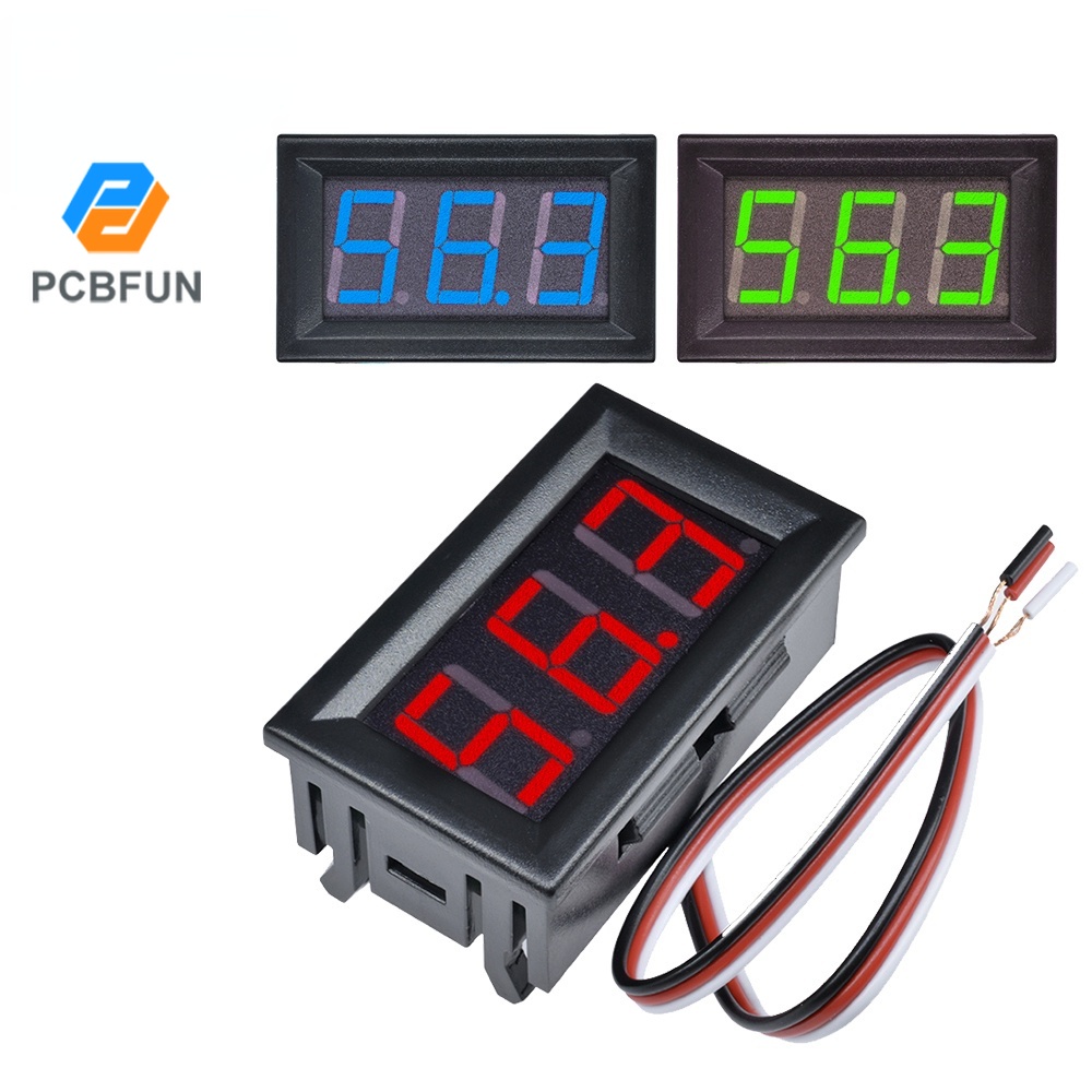 Pcbfun 0.56 Inch 3-Wire Blue Red Green Dc 0-100V Led Digital Display ...