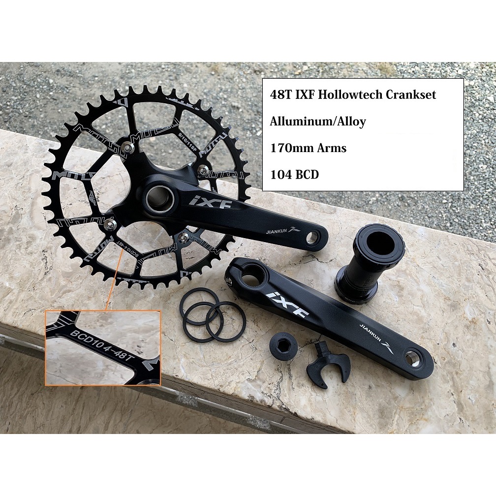 40T 42T 44T 46T 48T 50T 52T IXF Hollowtech Crankset 104bcd Alloy ...