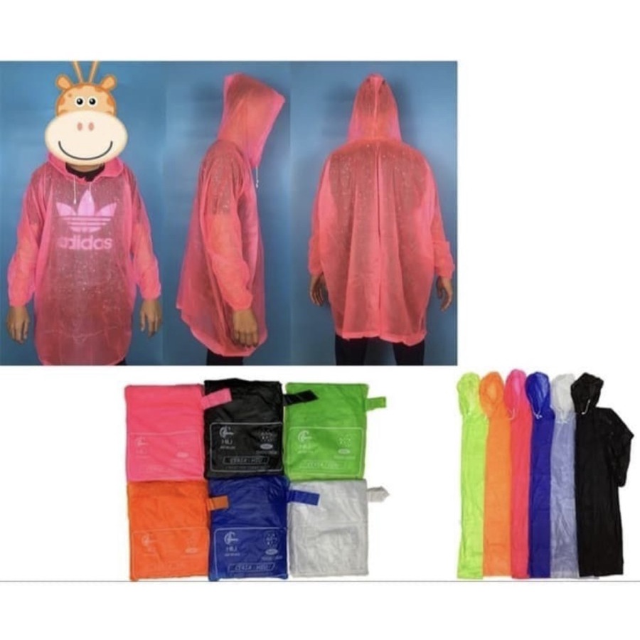 Elastic Rubber Poncho Raincoat All Size 80x22x90cm for Adult | Shopee ...