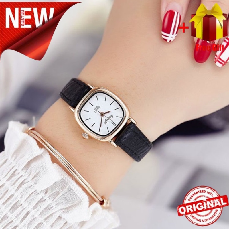 Simple Women Watch Small square Super Thin Quartz Watches Korean Style ...