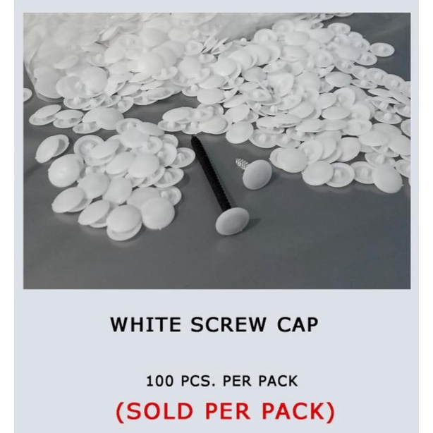 SCREW CAP WHITE 100PCS PER PACK | Shopee Philippines