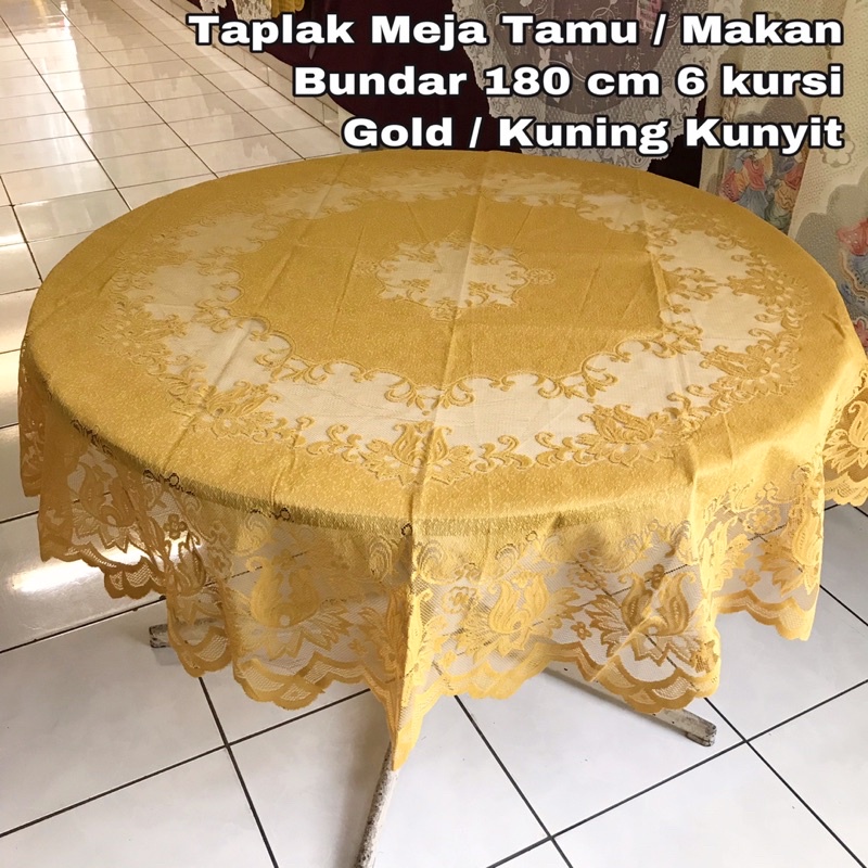 Guest Table Cloth / Round Dining Table Cloth for 6 Chairs, diameter 180 ...