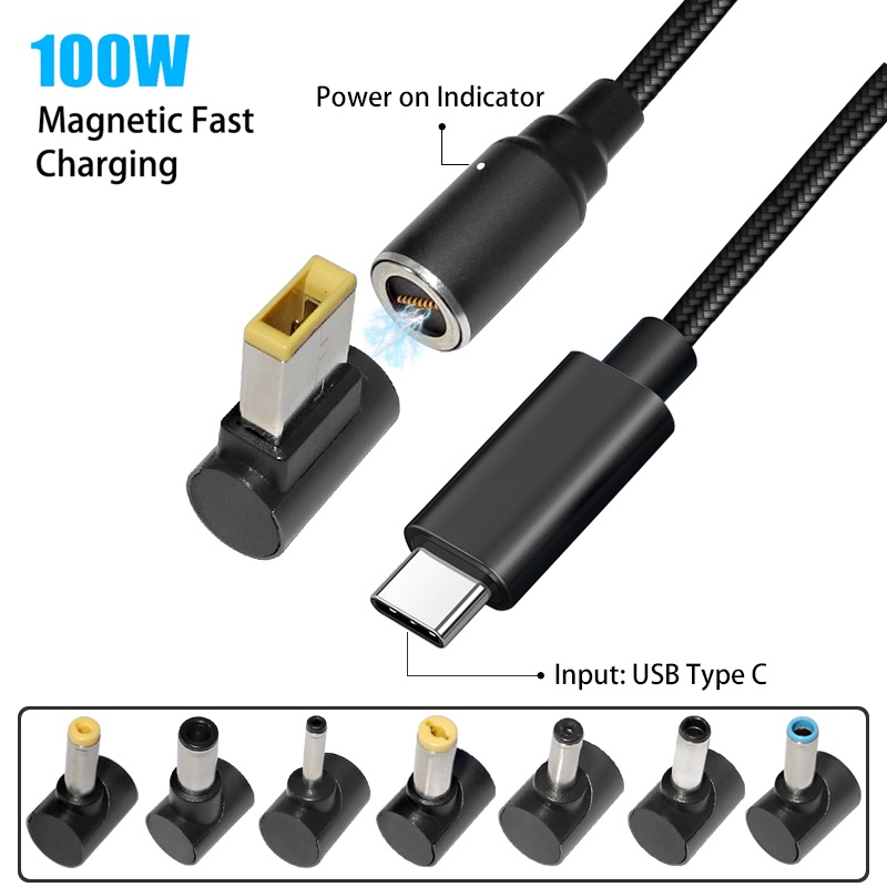 100W Type C USB C PD to Dc Universal Laptop Power Adapter Converter ...