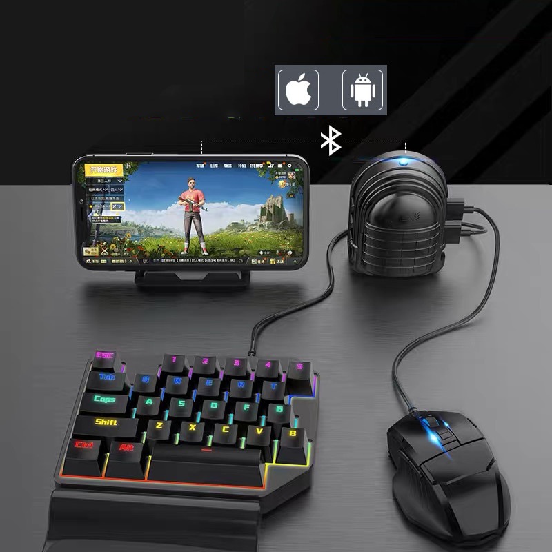 Mobile Game Keyboard and Mouse Adapter, USB Mobile Game Controller ...