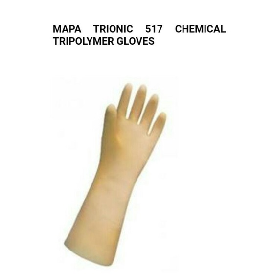MAPA TRIONIC 517 CHEMICAL PROTECTIVE TRIPOLYMER GLOVES | Shopee Philippines