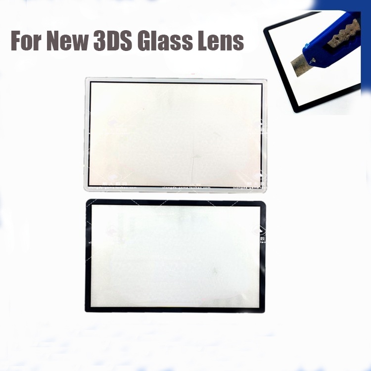 for Nintendo NEW 3DS Top Surface Glass Screen Lens With Adhesive ...
