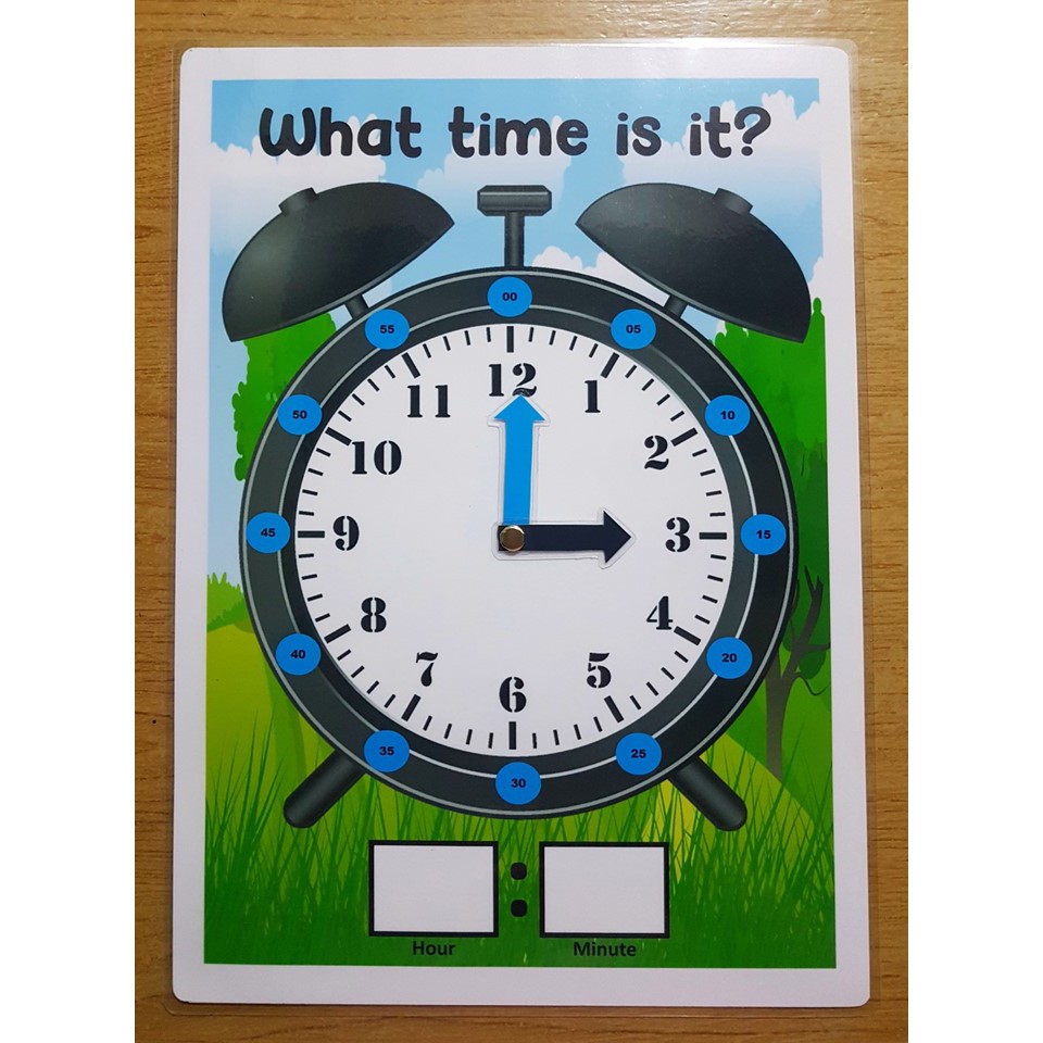 Laminated Clock Chart A4 size | Shopee Philippines