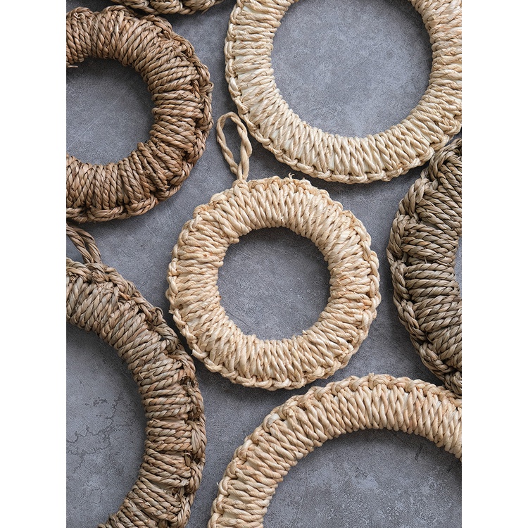 DreamerHouse Japanese Style Handmade Straw Woven Placemat Kitchen Anti ...