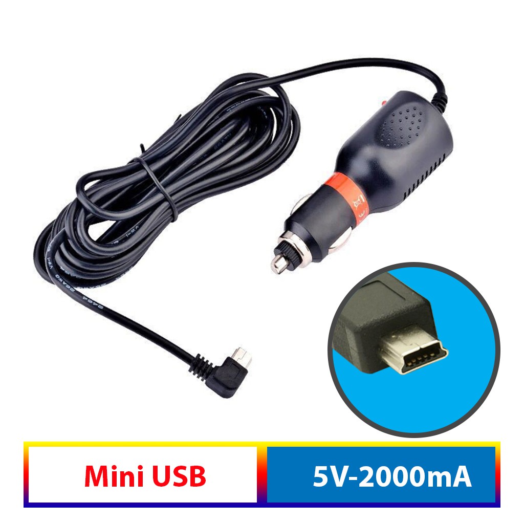 Power supply pipe for dash cam, 12-24V input, 5V - 1.5/2/3A output, 3 ...