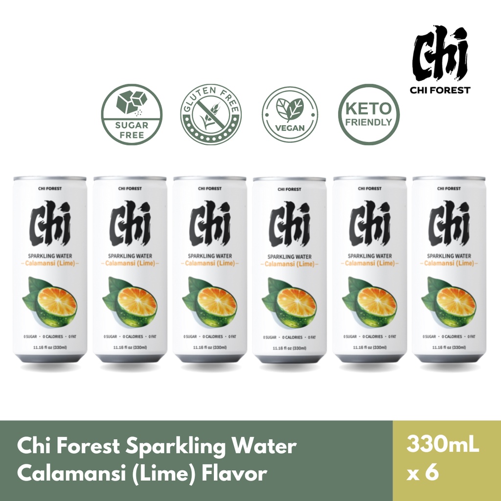CHI FOREST Calamansi (Lime) Sparkling Water Pack of 6 330ml | Shopee Philippines