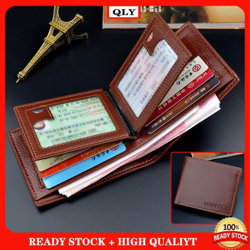 Mens Driver's License Wallet Retro Trifold Short Wallet for Men Soft ...