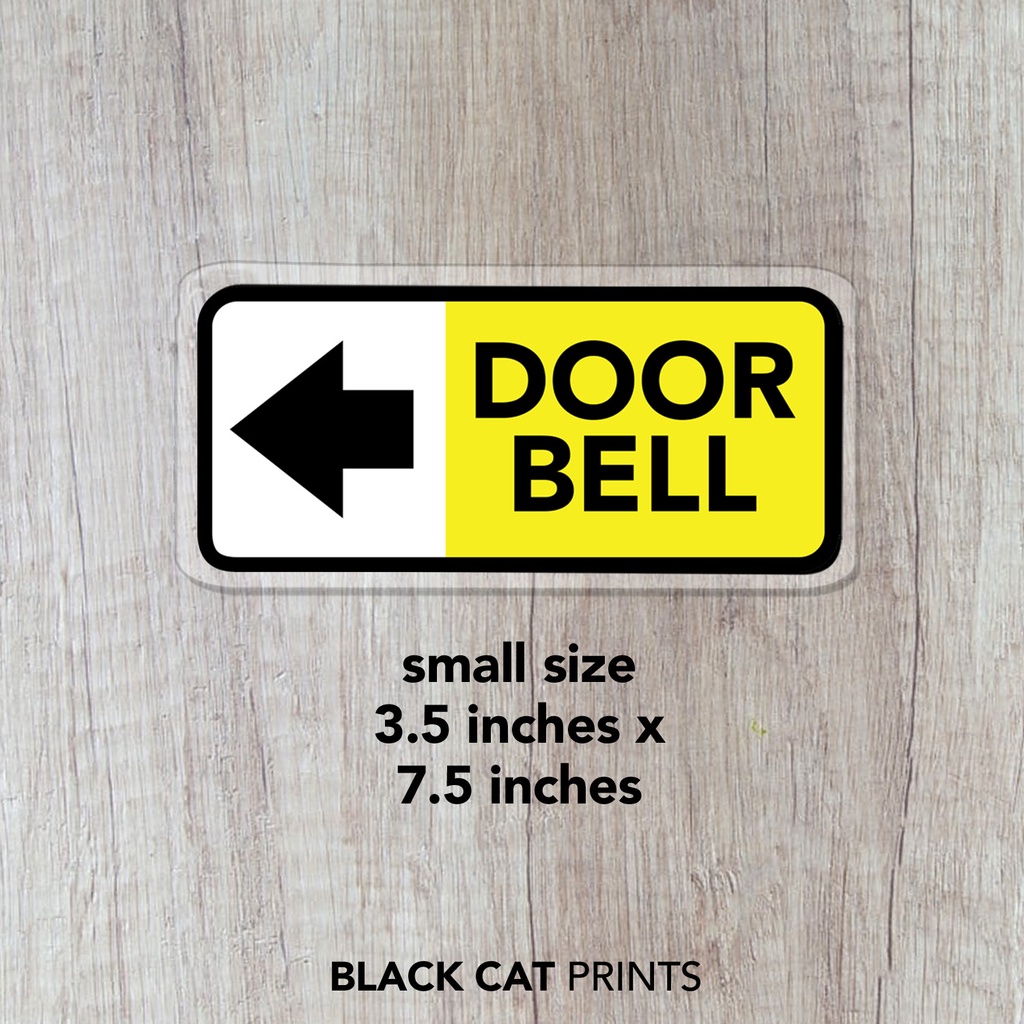 Door Bell Sign | Laminated Signage | Sign Board | Shopee Philippines