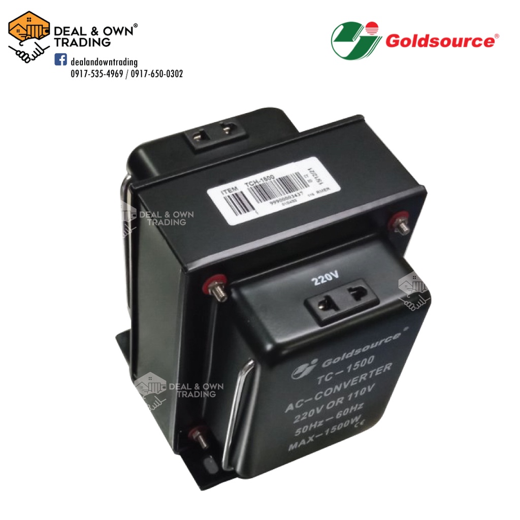 Goldsource TC-1500 / TCH-1500 Step Up Step Down Transformer 1500 Watts ...