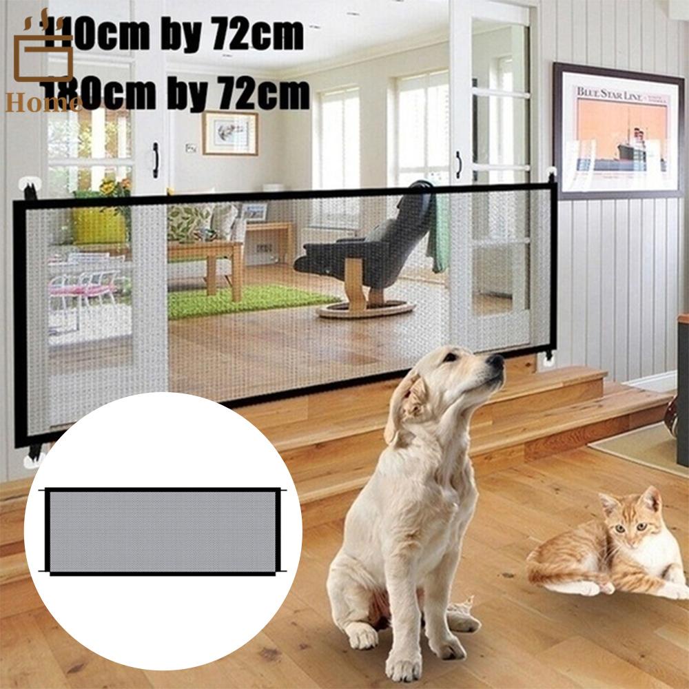 Mesh Dog Gate Folding Magic Pet Gate Children Safety Guard Pet ...