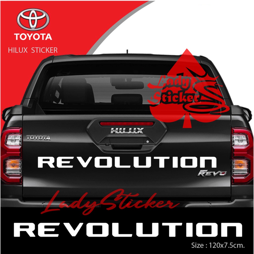 Hilux REVO CUTTING CAR STICKER TOYOTA HILUX REVOLUTION CAR REAR TAIL ...