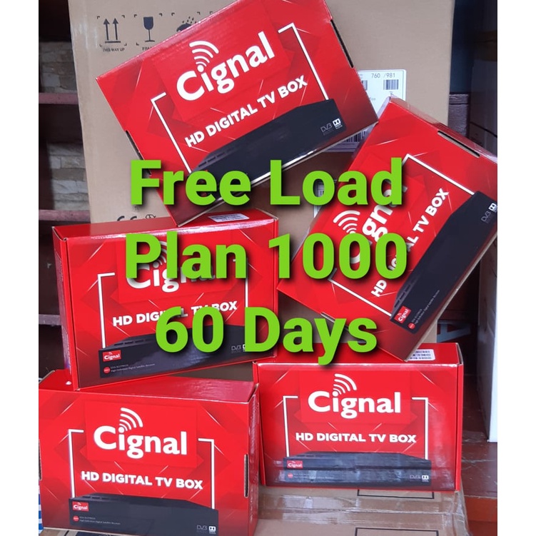 CIGNAL HD Box 2 MONTHs FREE Plan 1000 Satellite TV Receiver TV Box ...