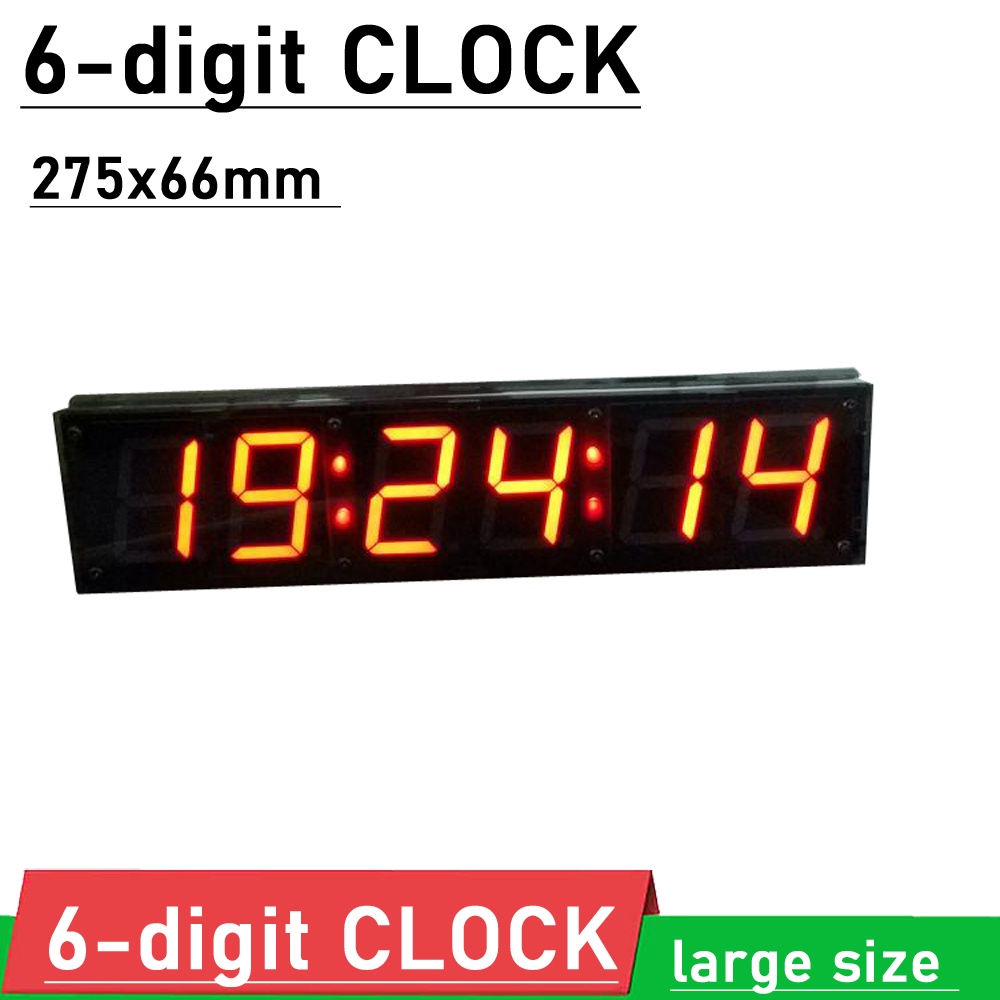 6-digit digital tube clock multi-function LED display electronic clock Thermometer alarm clock ...