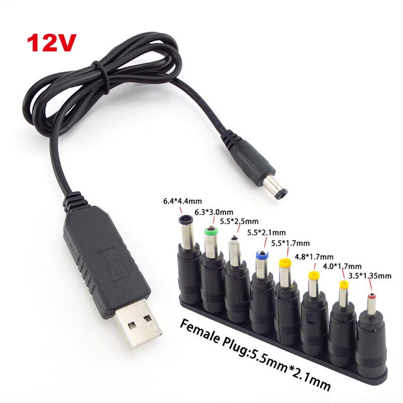USB to DC Power Cable Universal USB to DC Jack Charging Cable Power ...