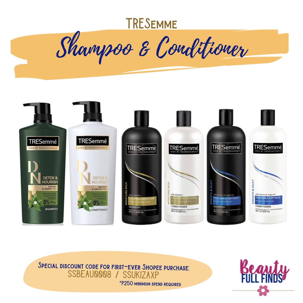 Tresemme Detox and Nourish Shampoo (620ml) | Shopee Philippines