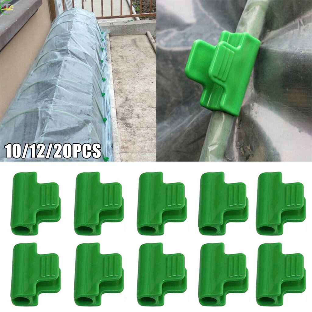 10/12/20pcs Plastic Green Fixed Clips Greenhouse Film Clamps Plant ...
