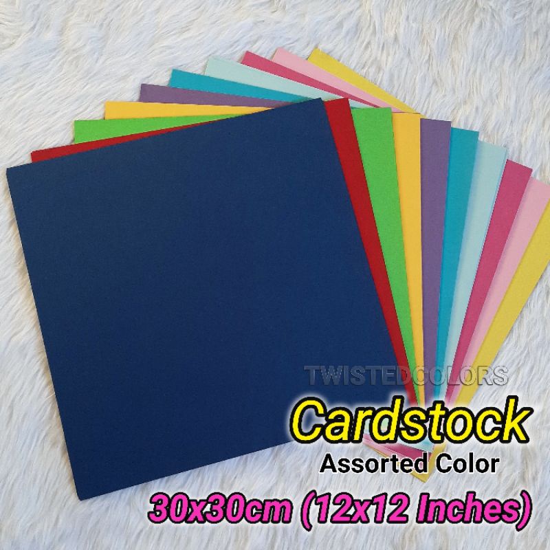 50 Pcs Assorted Color Cardstock Scrapbook Paper Card Making Invitation ...