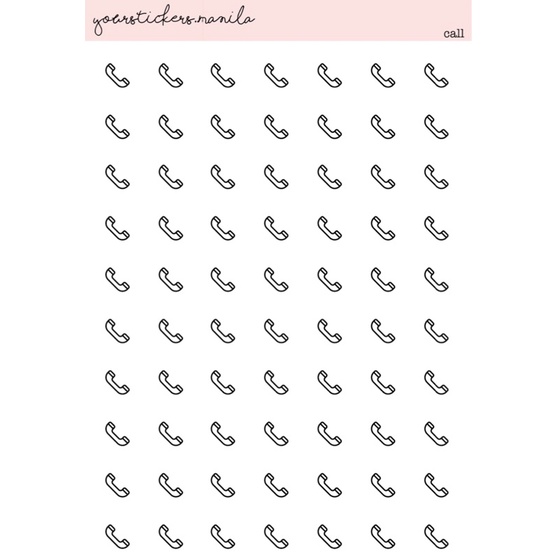 Planner [mini icon] Stickers - Call | Shopee Philippines