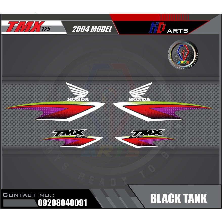 TMX 125 "2004 Model" : Customized Motorcycle Decals, Laminated, NO Fade ...