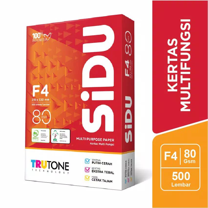 (500 SHEETS) SIDU F4 FOLIO 80 GSM HVS PAPER | Shopee Philippines